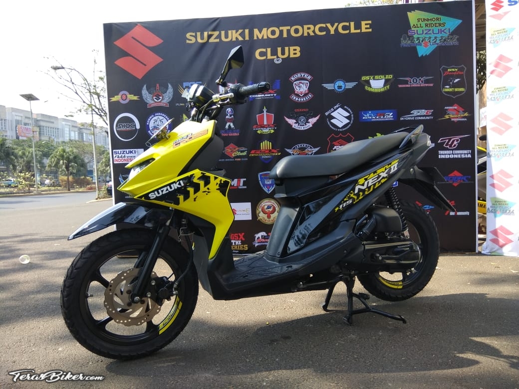 Modifikasi Suzuki NEX II Jadi Cross-Over, Pake Stang Beat Street ...