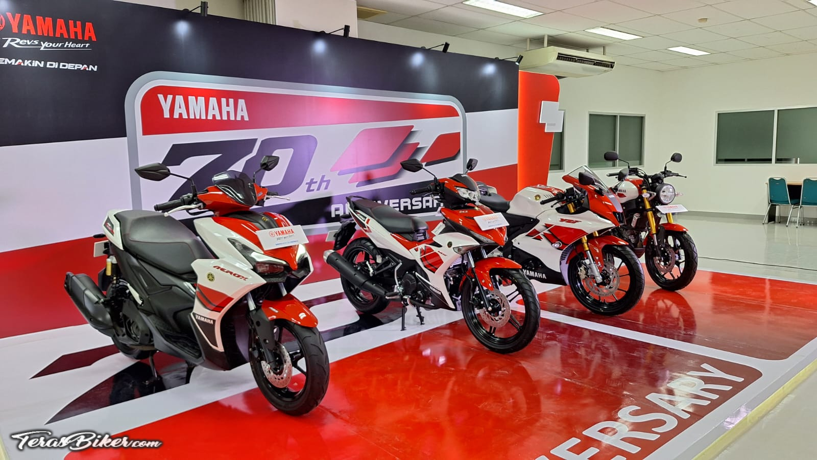 Rayakan 70th Anniversary, Yamaha Hadirkan 4 Motor Special Livery Red ...